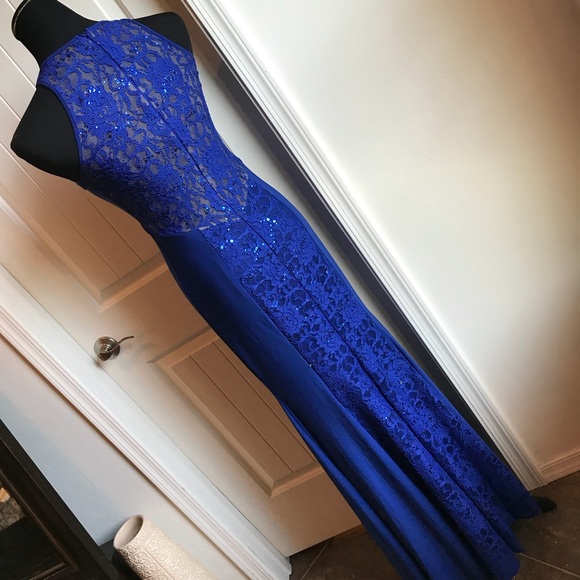Cindy | Dresses | Cindy Usa Prom Dress Gown Sequin Royal Blue 41 | Poshmark